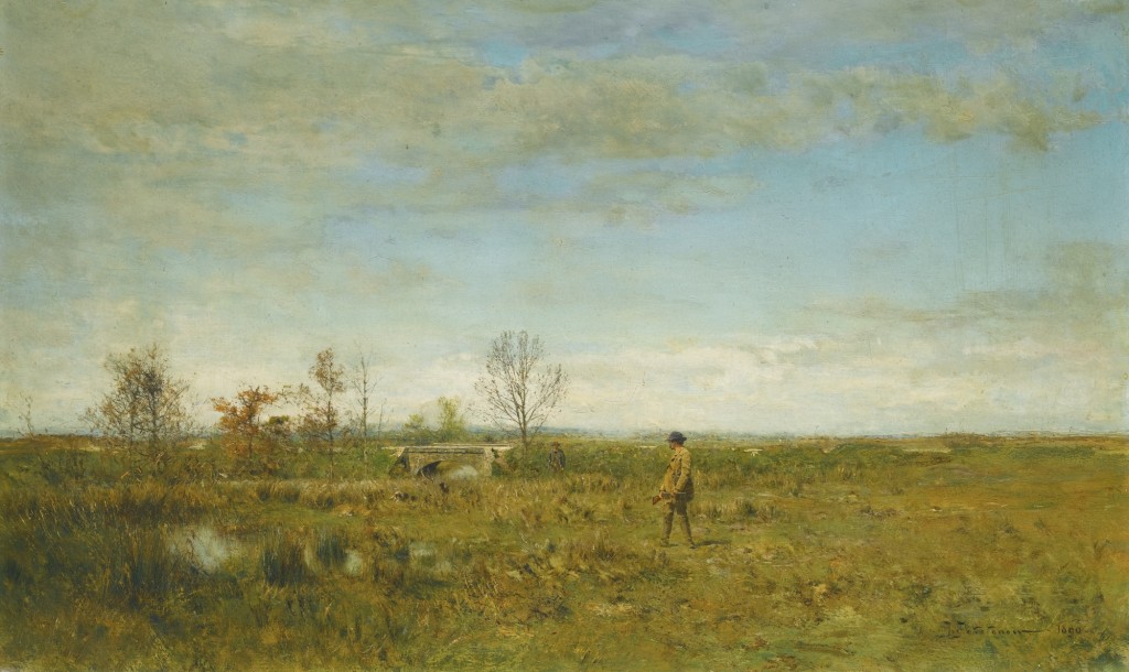 Two hunters in a landscape - Ivan Pavlovich Pokhitonov - Revivaler