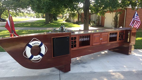 17 ' Chris Craft Wooden Speed Boat Bar - Revivaler