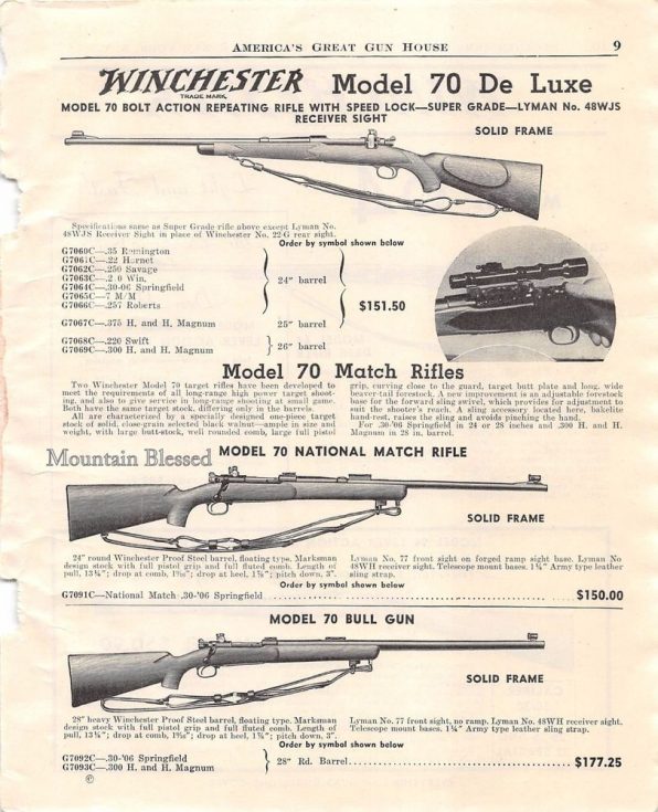 The Winchester Model 70, Pre-64 to Current Production - Revivaler