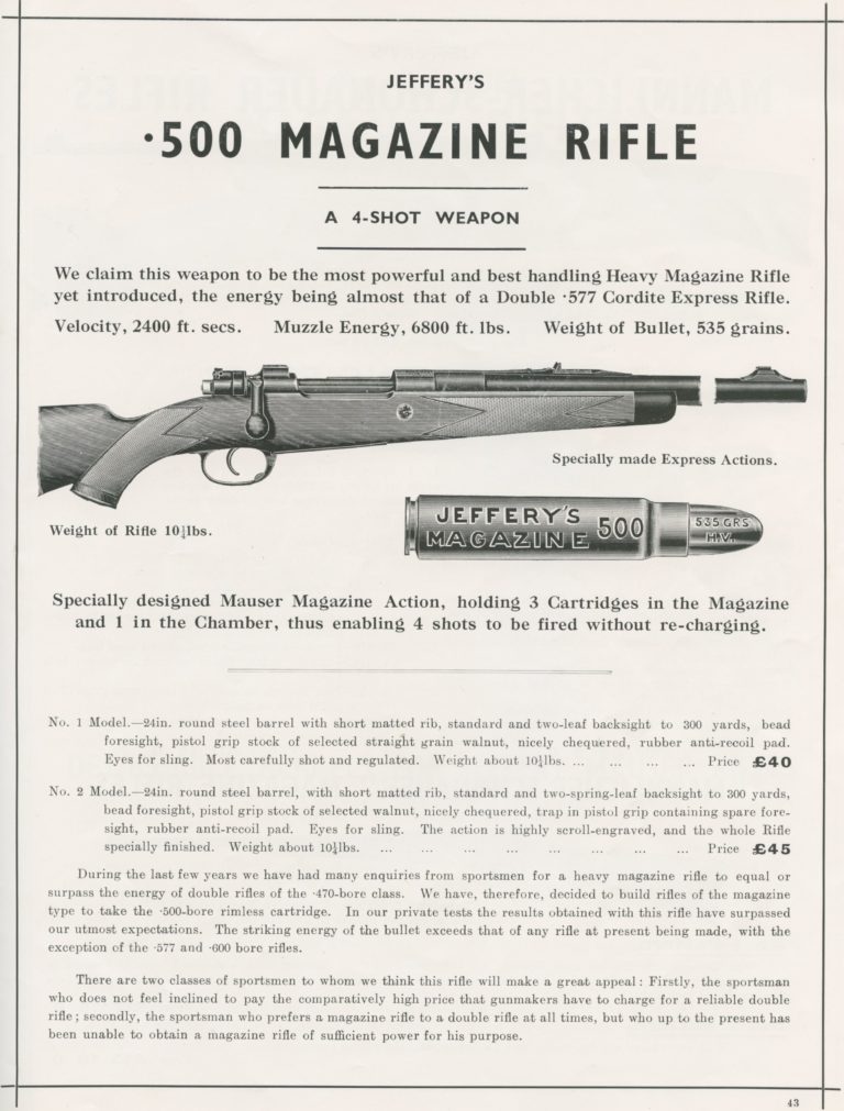 The .500 Jeffery and .500 Schuler - Revivaler