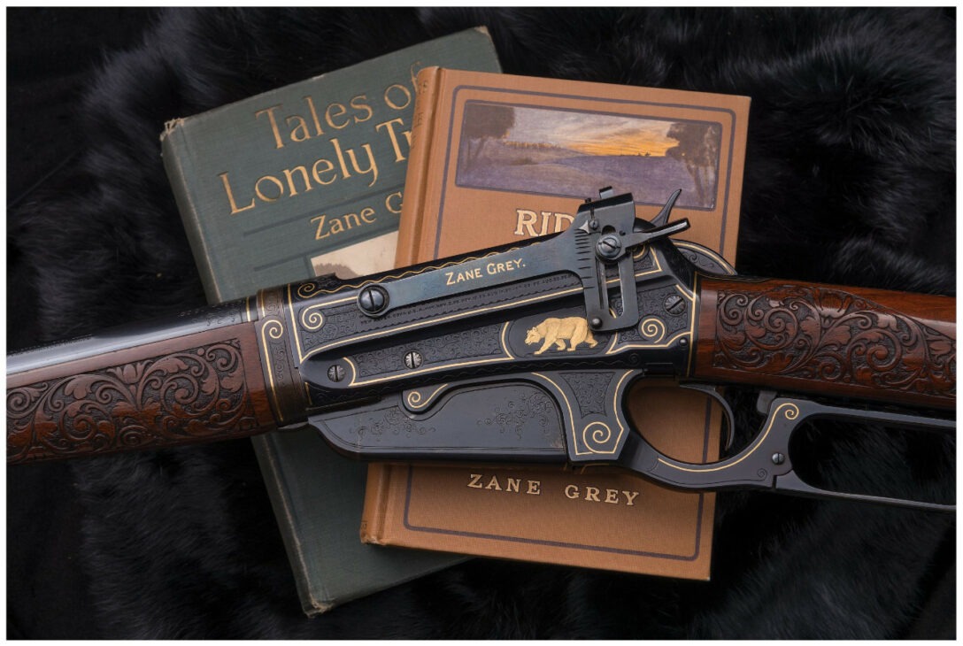 Zane Grey's Engraved & Gold Inlaid Winchester Model 1895 - Revivaler