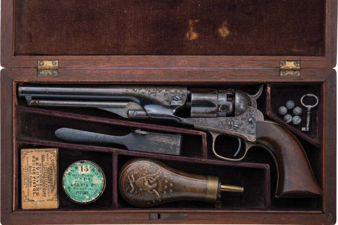 Cased Colt Model 1862 Police Percussion Revolver - Revivaler