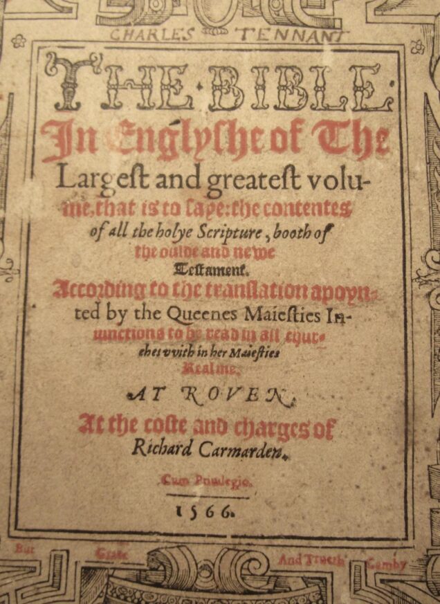 Elizabethan Bible in English From 1566 - Revivaler